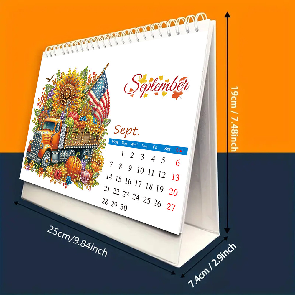 5D/DIY Calendar Diamond Painting Calendar Kit Multi-Purpose Shiny ...