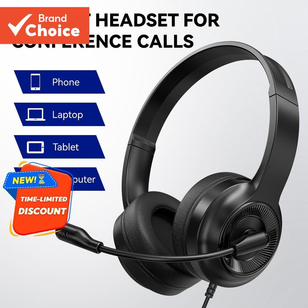 H6308 Wired Stereo Headphone with Rotating Mic, Noise Cancelling ...