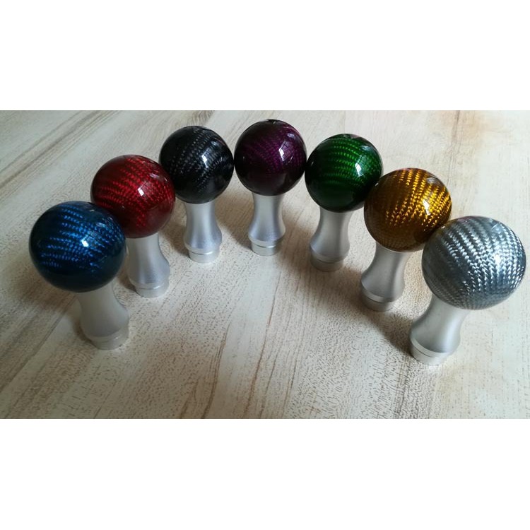 Universal Modified Gear Shift Knob Manual Real Carbon Fiber Colorful ...