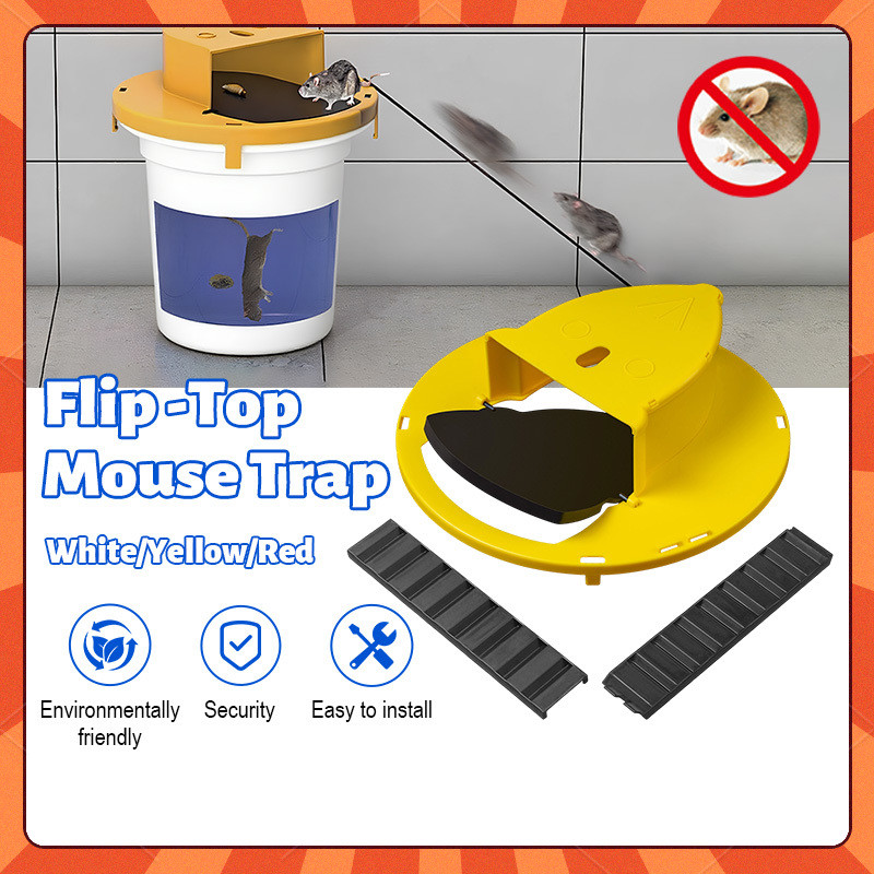 New Flip Mouse Trap Reusable Smart Flip Rat Trap Slide Bucket Lid ...