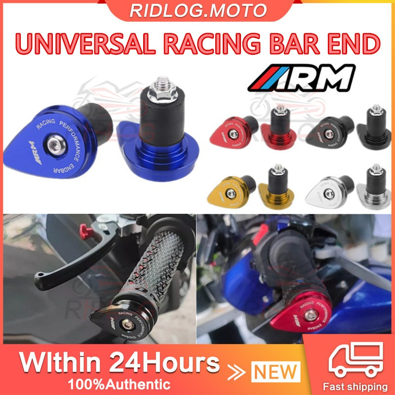 1 Pair ARM Racing Bar End CNC Stainless Anti-Slip Design Universal ...