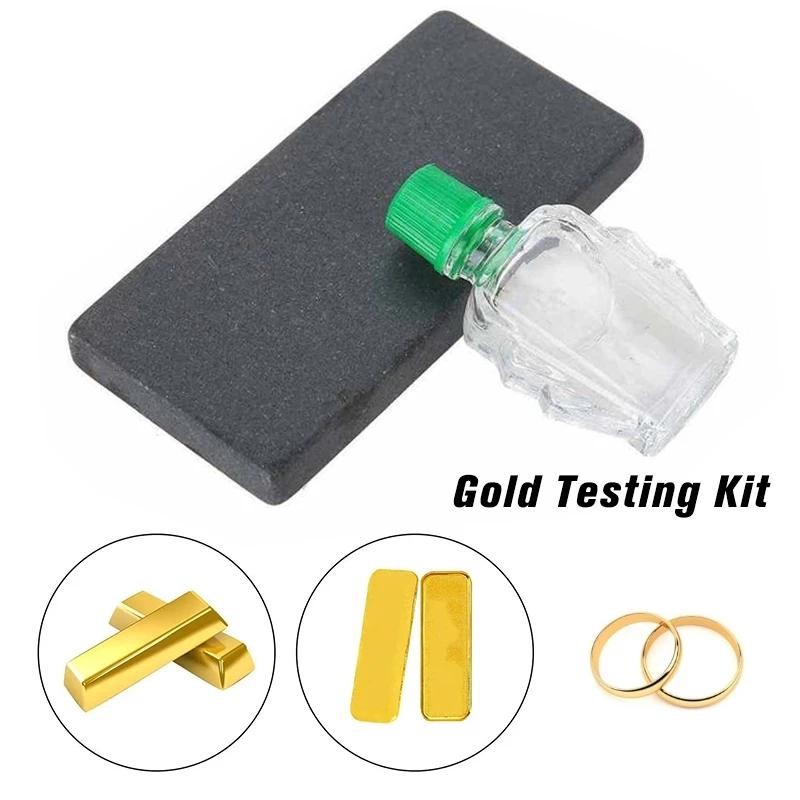 Precious Metal Test Stone Kit Set Black Stone for Gold Testing Acid for ...