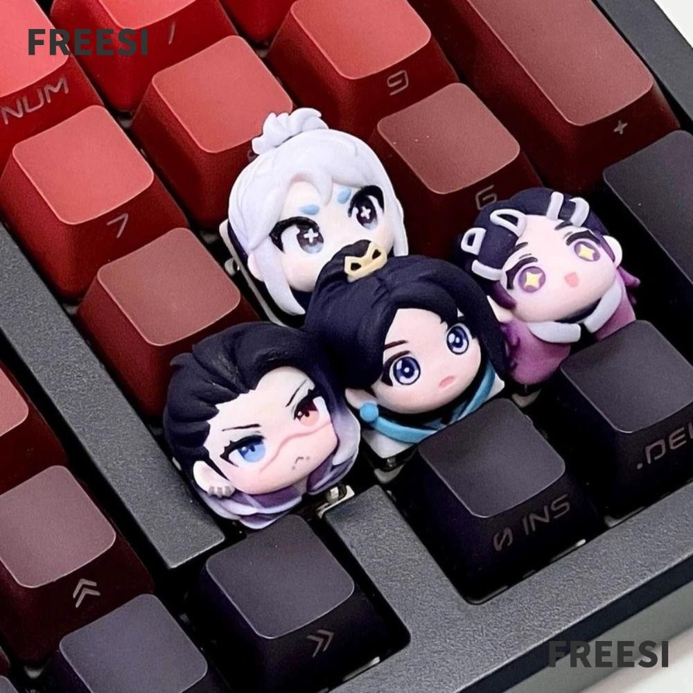 FREESI Cute Figure Keycap, VALORANT Jett Sage Fade Clove Mechanical ...