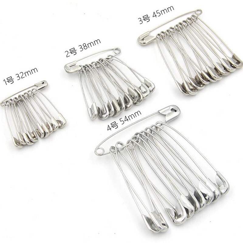 12PCS Safety Pins PERDIBLE Decorative Silver locking Heads Pins For ...