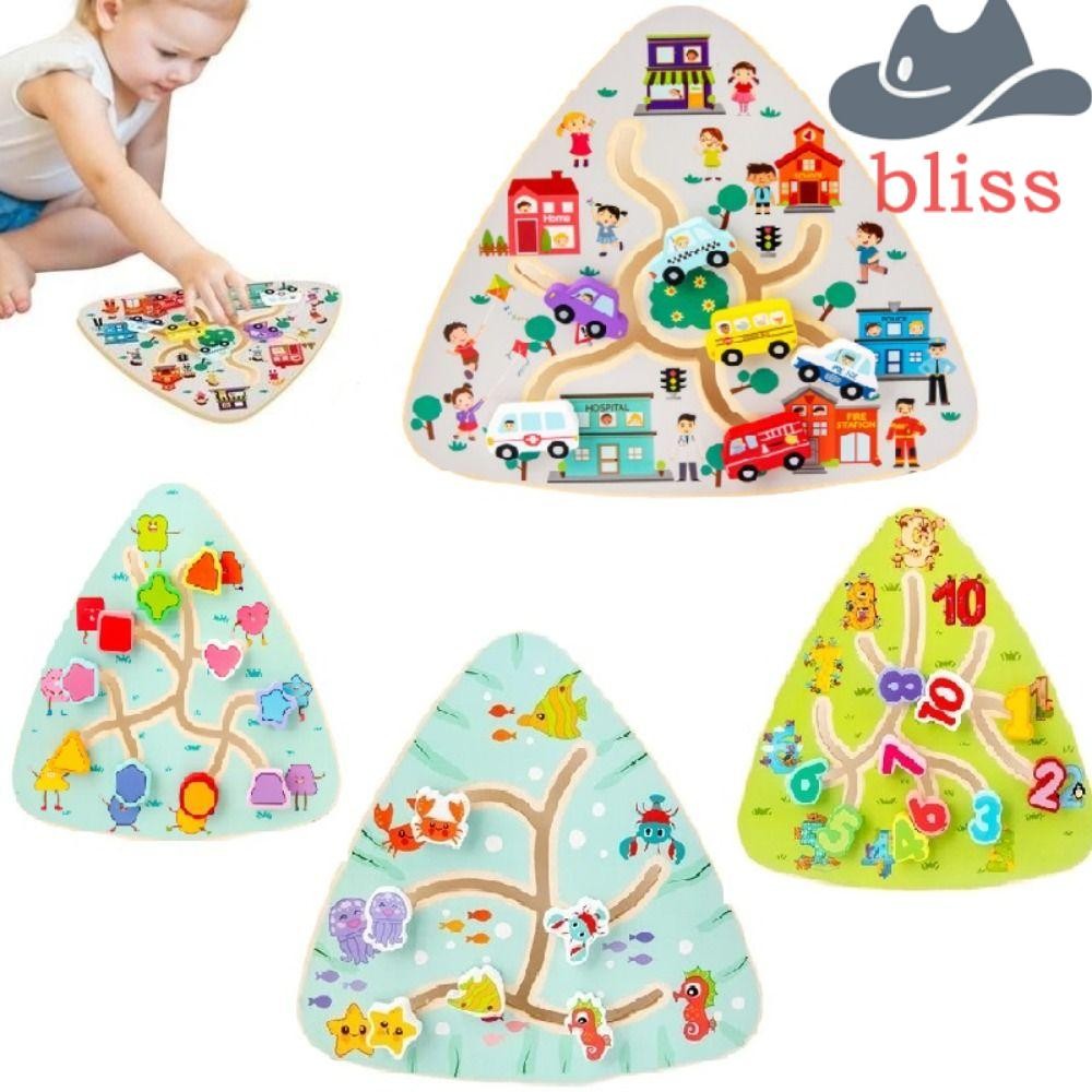 BLISS Children's Maze Walking Board, Wooden Montessori Montessori Maze ...