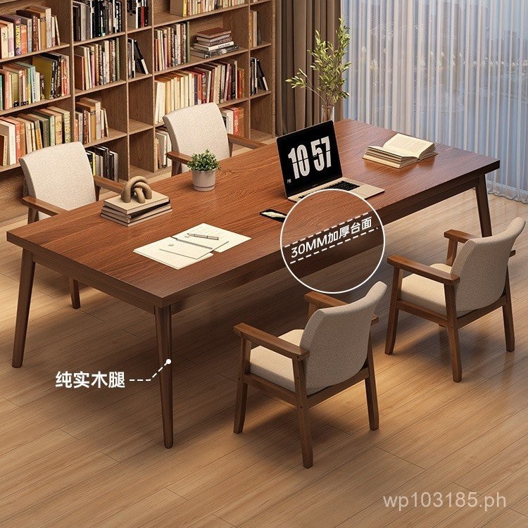Living Room Table Long Desk Long Computer Desk Home Use Wooden Legs ...