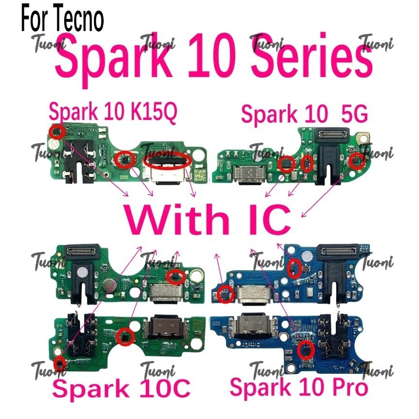 Usb board For Tecno Spark 10 10C Pro KI5Q K15K KI7 KI8 4G 5G USB ...