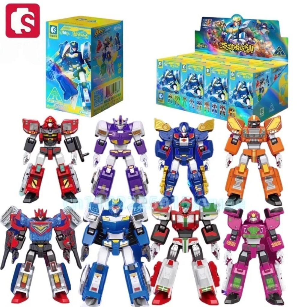 Sembo Block 900006 Metal Cardbot Mecha Robot Blind Box Figure Building ...