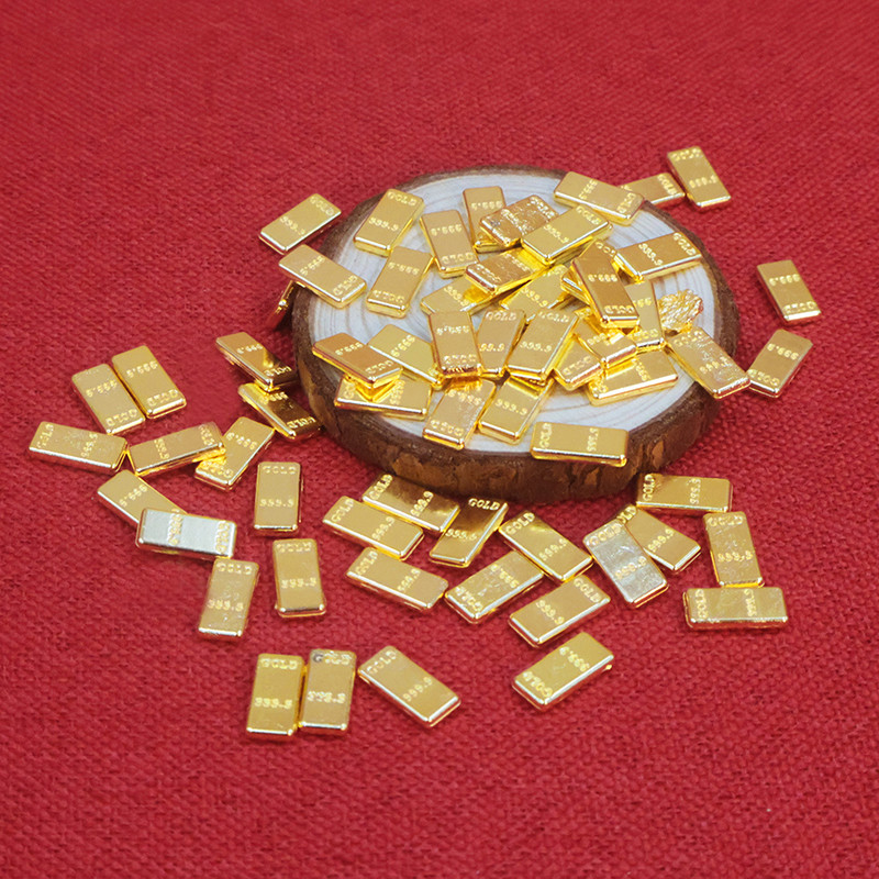 ORHB 50pcs/set Dollhouse Miniature Gold Bars Model For Doll House Decor ...