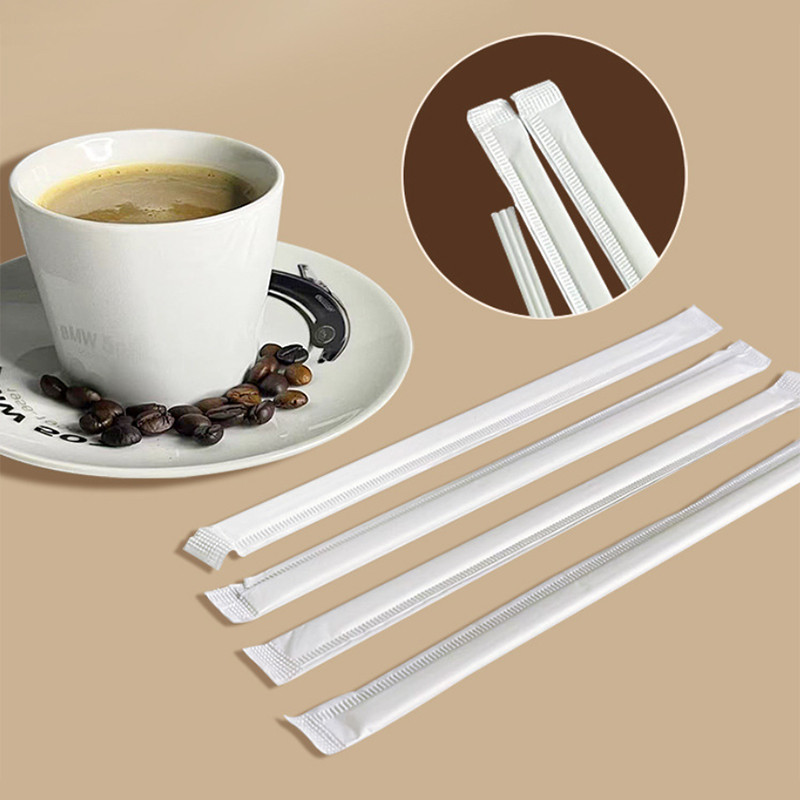 [EAS] 100pcs Disposable Three Hole Coffee Straw Stirring Rod Both Hot ...