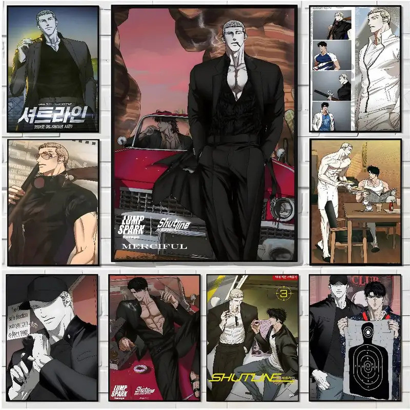 Anime Shutline Cool Jake And Shin Poster Art Print Home Decor,No Frame ...