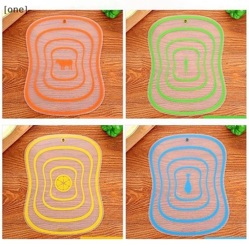 [one] Three Sizes Colored Line Kitchen Non-slip Chopping Blocks Tool ...
