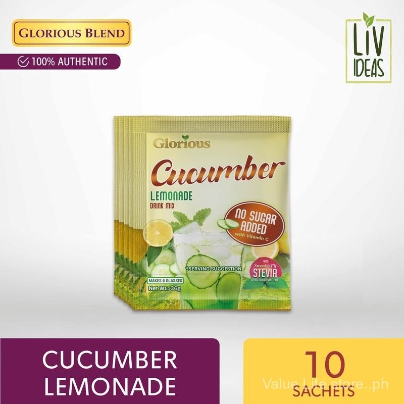 Glorious Blend Cucumber Lemonade 36g x 10 Sachets (Sweetened with ...