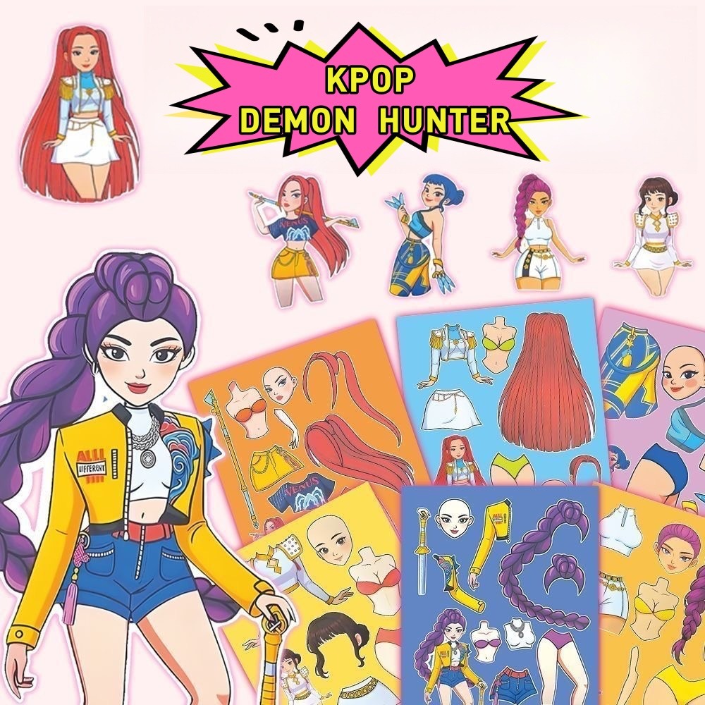 Creative Sticker KPop Demon Hunters DlY HUNTRIX Waterproof Sticker ...