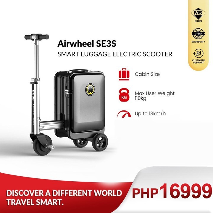 Smart Travel Case Electric Luggage Scooter with USB Rechargeable ...