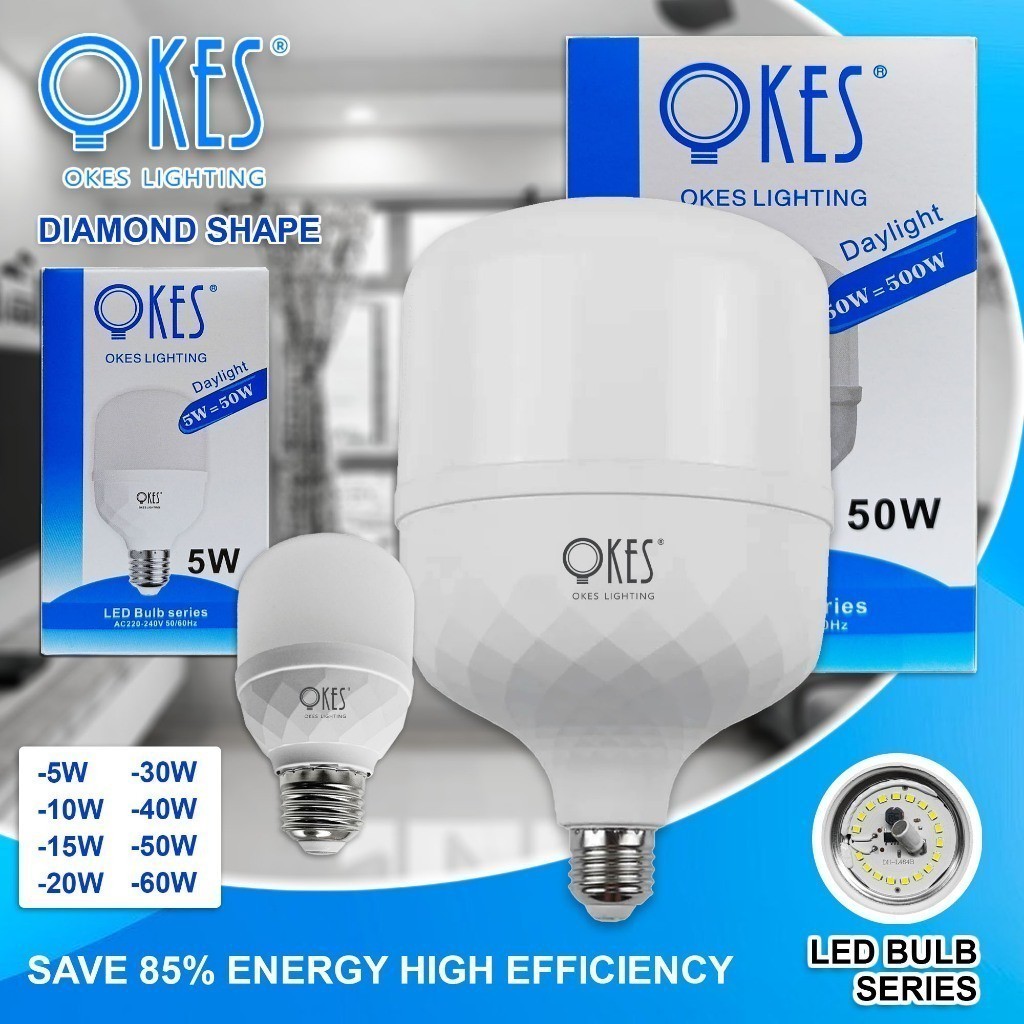 OKES Diamond 60W Energy-Saving LED Light Bulb ilaw sa bahay super ...