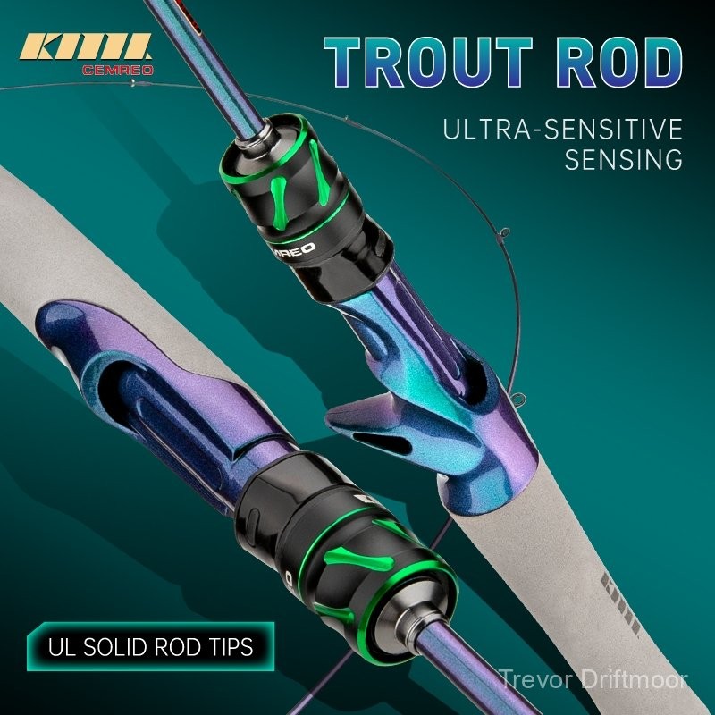 Light Weight UL Fishing Rod 1.35m-1.8m Solid Tip Trout Rod One-piece ...