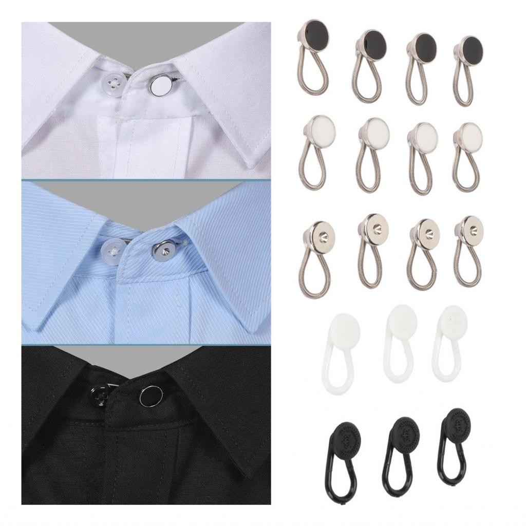 jijaka 18 PCS Collar Extender Small and Easy to Carry Neck Button Soft ...