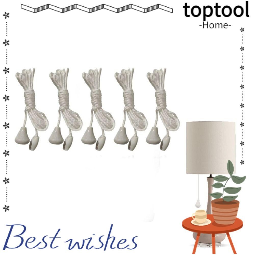 TOPTOOL 5pcs Light Switches Pull Cord, 1.5m Replacement Switch Cord ...