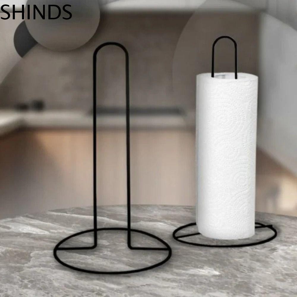 SHINDS Vertical Napkins Rack, One-handed Tear Black/Silver Roll Paper ...
