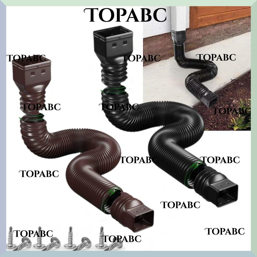 TOPABC Rain Gutter Downspout Extensions, Rainwater Drainage Adjustable ...