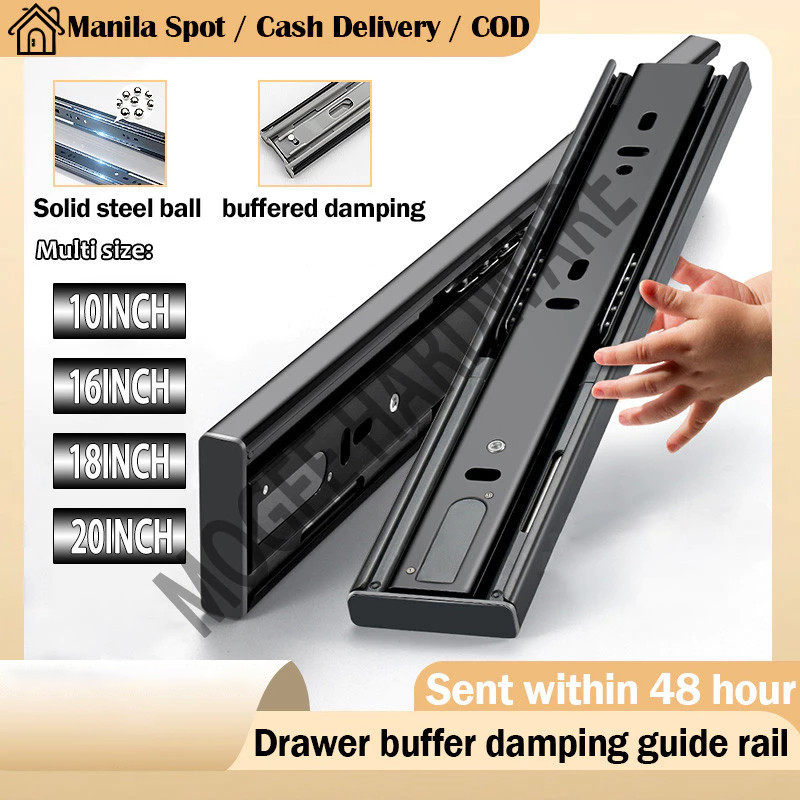 2PCS Drawer Slide Soft Close Keyboard Drawer Slide For Desk Drawer Rail ...