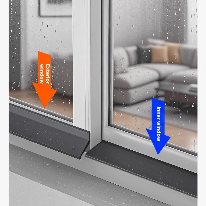 [newnorthcast] 50cm Home Window Water Blocking Bar Sliding Window Rain ...