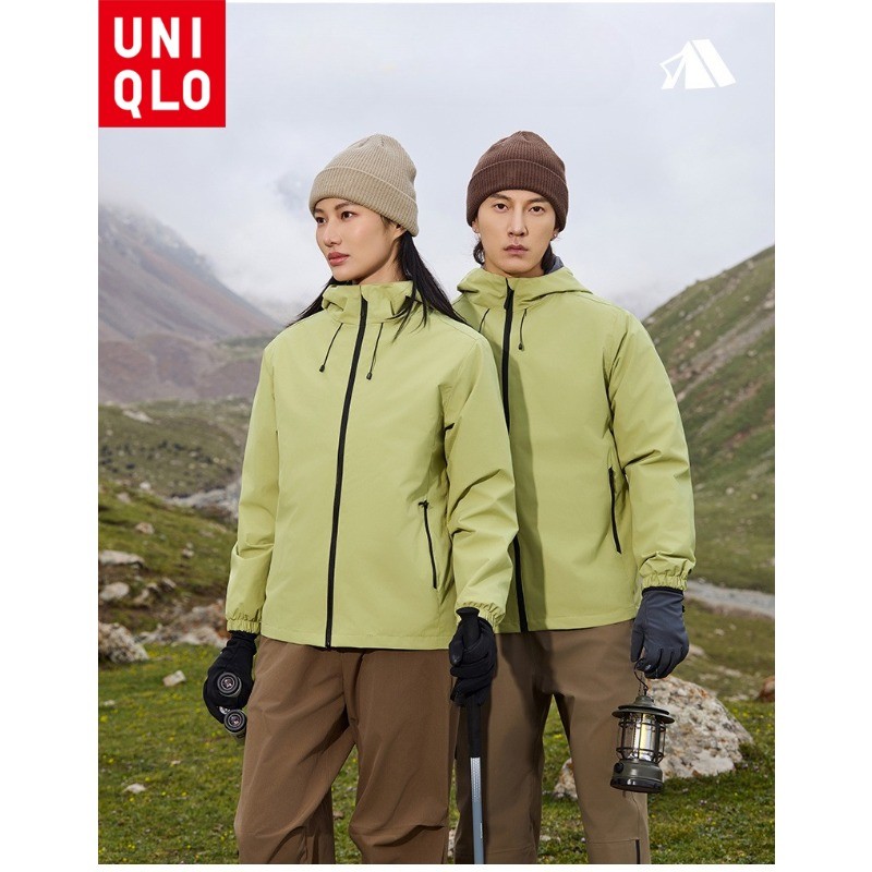 Uniqlo High-quality autumn men's hooded waterproof jacket outdoor ...