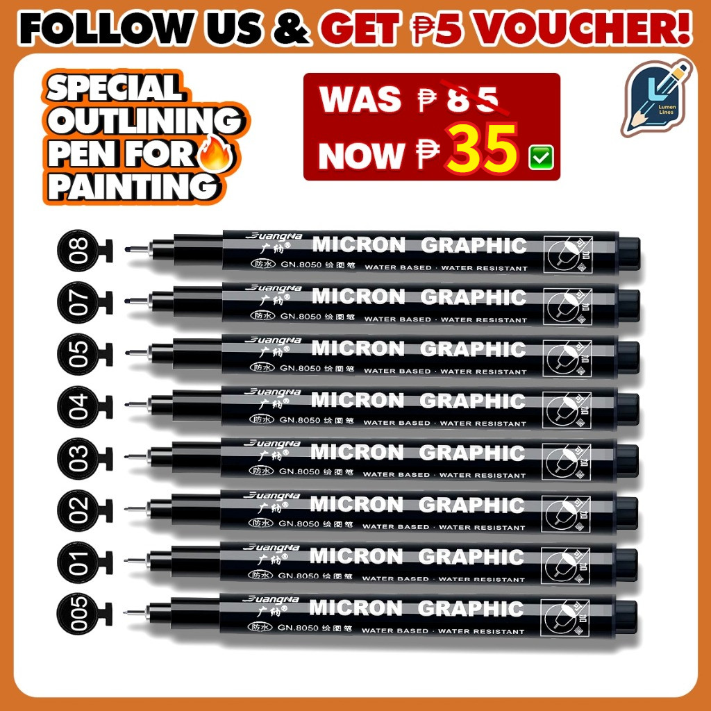 1Pcs UNIPIN Pen (0.05MM - 0.8MM) Fine Liner Technical Drawing Pen ...