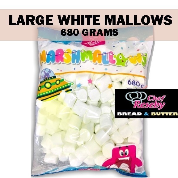 LARGE WHITE Marshmallows 680G Cupcake Toppers Candy Toppings ...