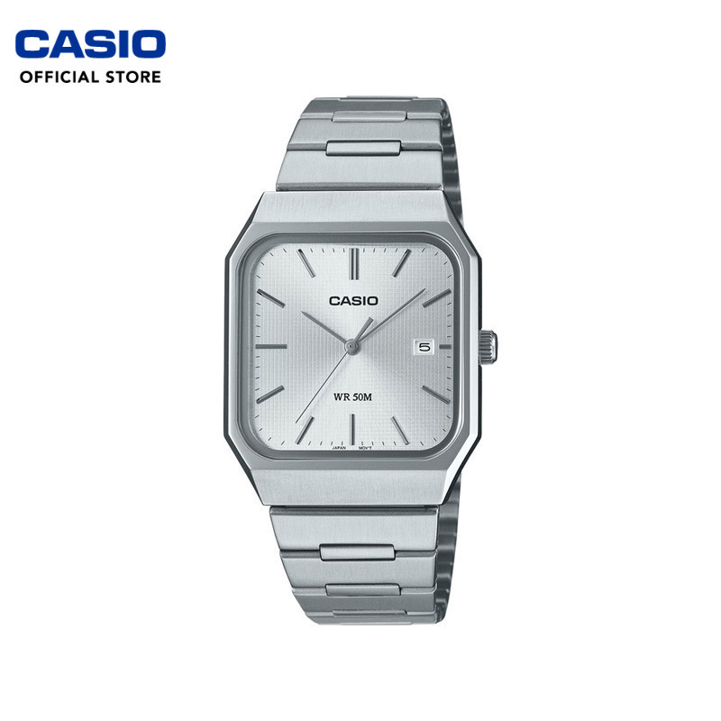 Casio (MTP-B185D-7AVDF) Silver Stainless Steel Strap 50 Meter Date ...