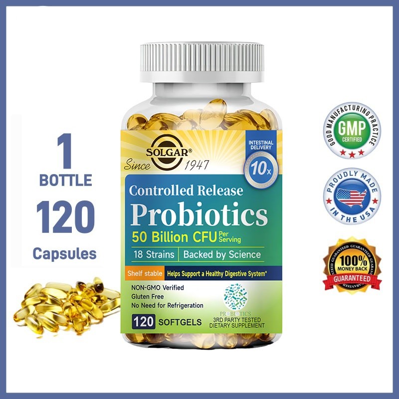 SOLGAR Probiotics Softgels Improve Intestinal Health, Aid Digestion ...