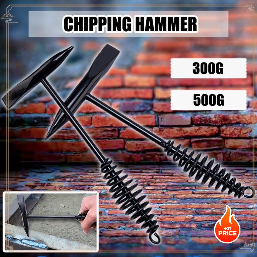 Spring Handle Professional Welding Chipping Hammer 500g Industrial ...