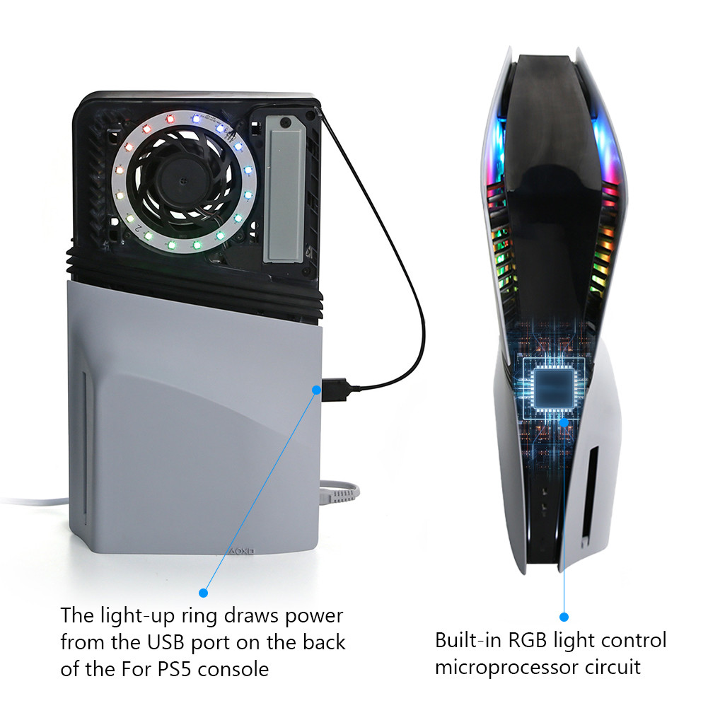 RGB LED Light Strip LED Ring Light Strip for PS5/Slim/Pro Console USB ...