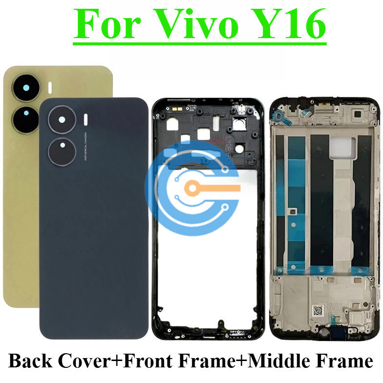 LCD Front Middle Frame For Vivo Y16 V2204 V2214 Back Battery Cover ...