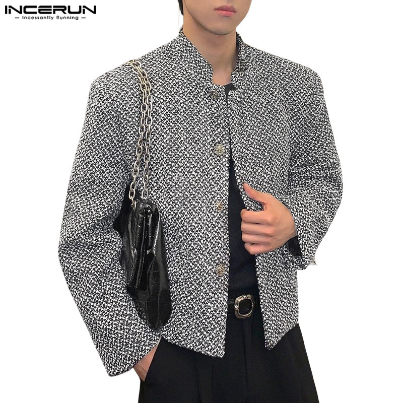 INCERUN Men's Muscle Standing Collar Jacket | Shopee Philippines