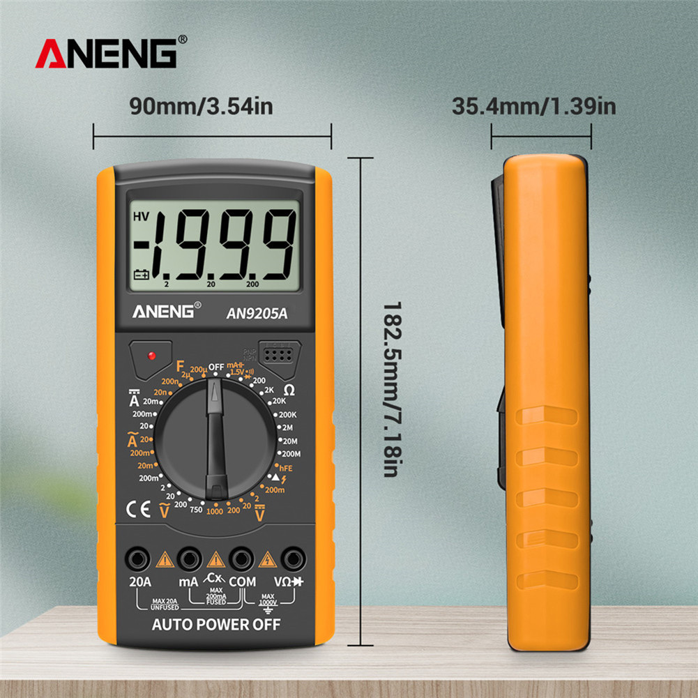 ANENG Voltmeter Resistance Tester LCD Display Capacitance Current ...