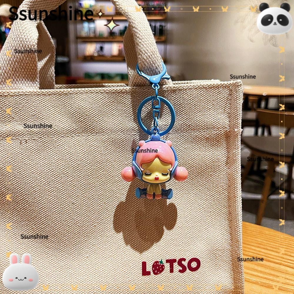 SSUNSHINE POPMART Keychain, Cartoon PVC Crybaby Keyring, Cute Sweet ...