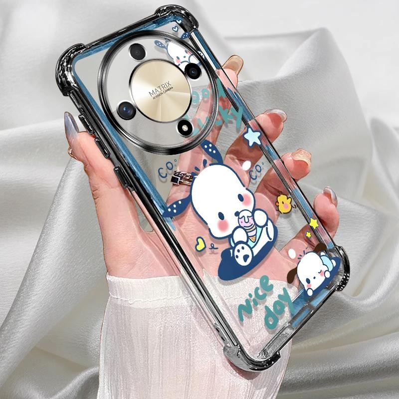 For Honor X9d 5G Case black plating silicone TPU cute Back Cover ...