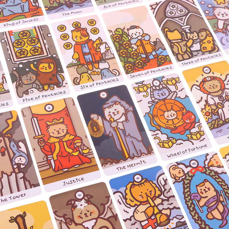 Funny House Cattitude Tarot Card Prophecy Divination Deck Family Party ...