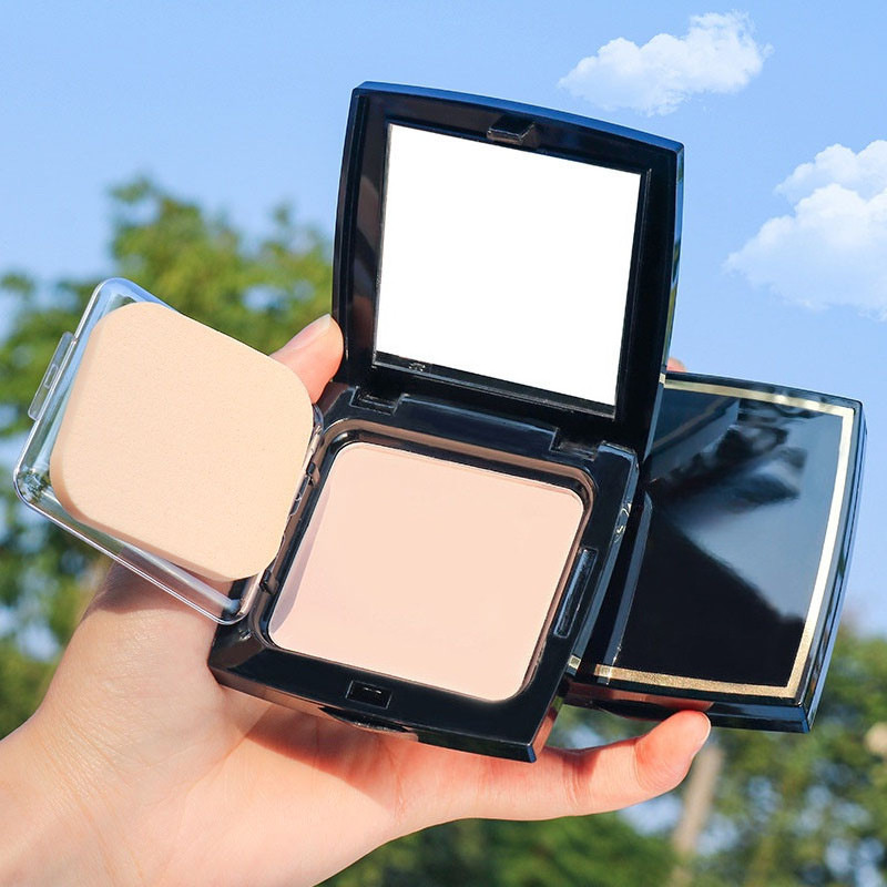 Concealer Powder Cake Oil Control Compact Face Powder Makeup Finish ...