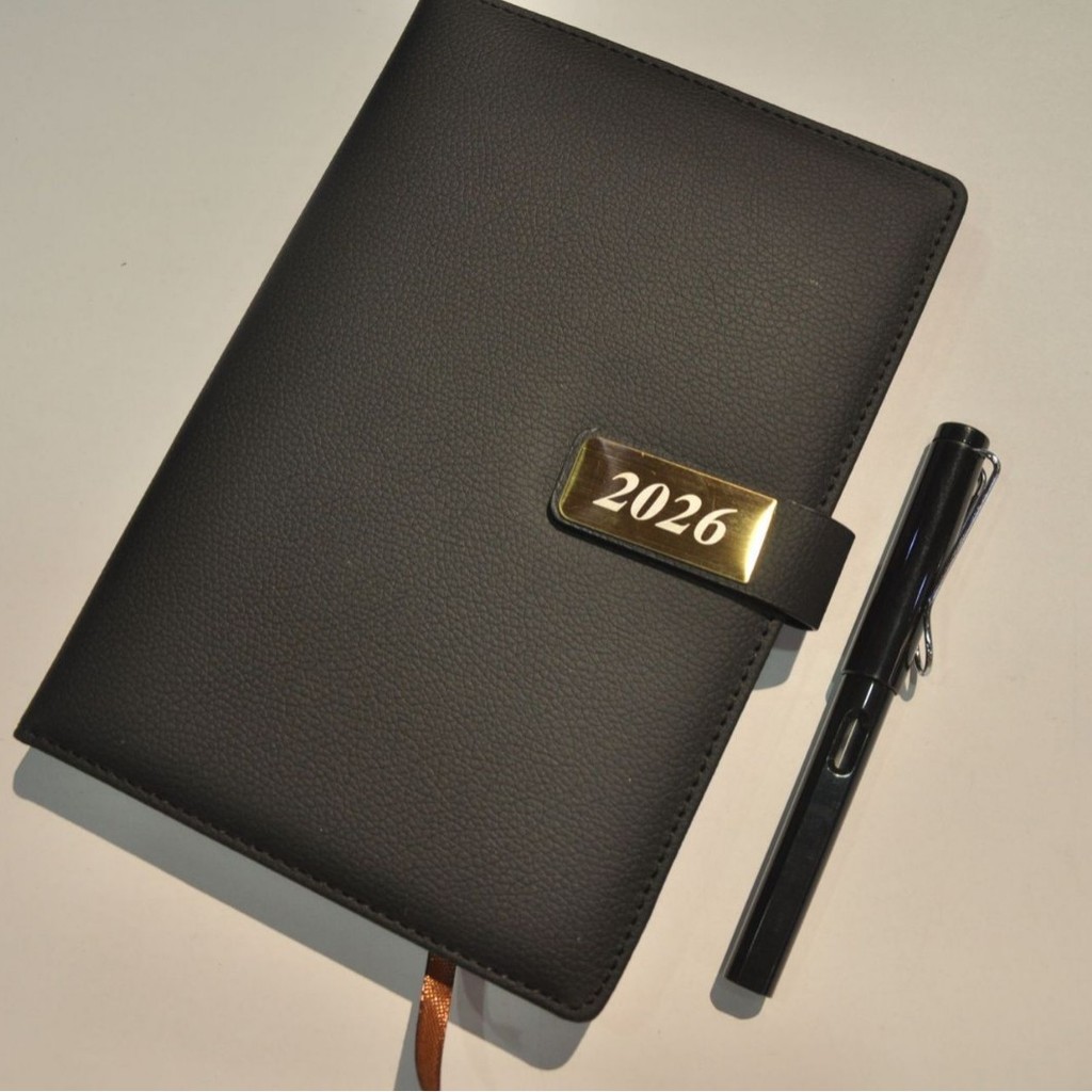 English Calendar with Buckle2026Calendar Notebook Daily Planner ...
