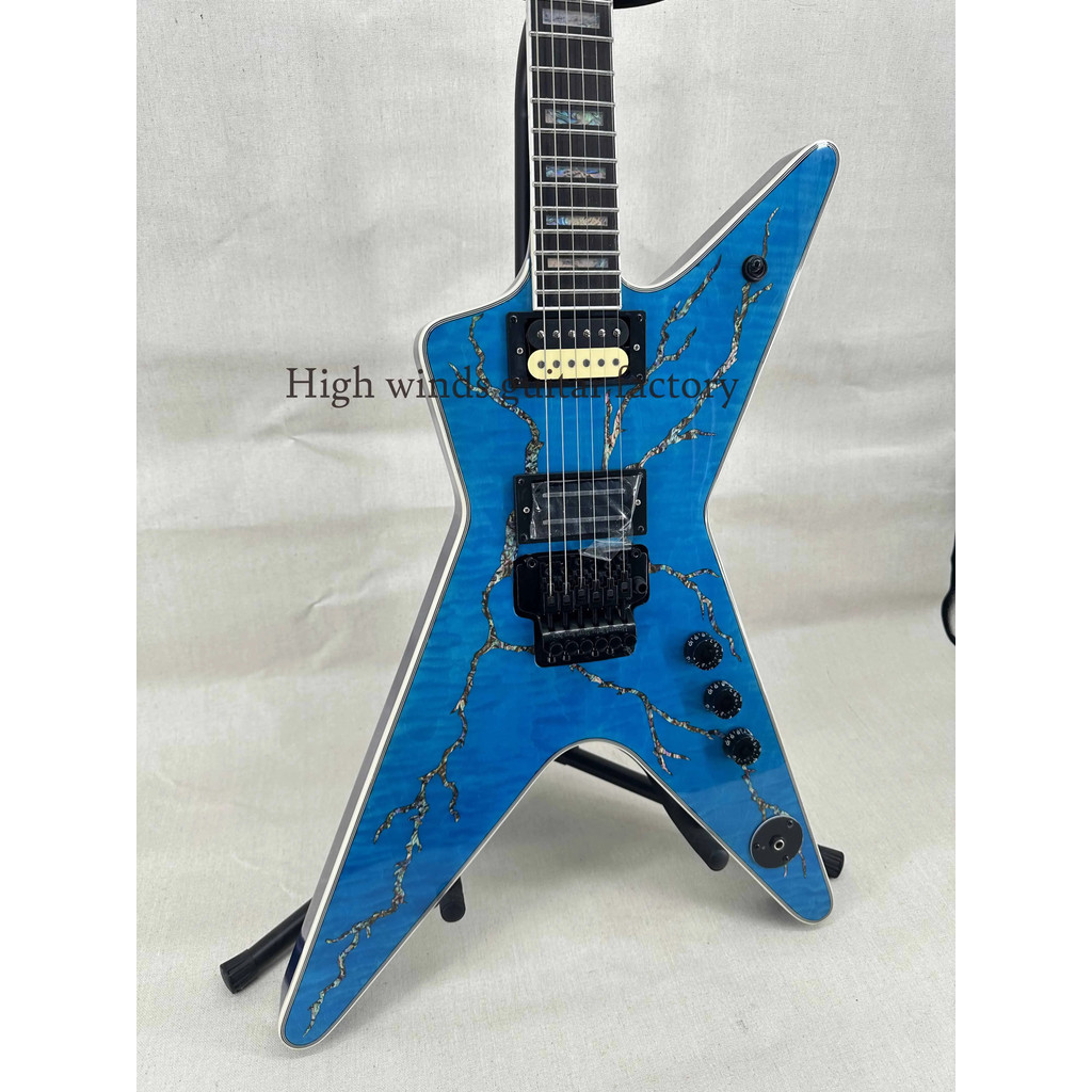 Blue Lightning Washbun Dimebag Cf Electric Guitar Dean From Hell Ml Dime Darrell Customer ...