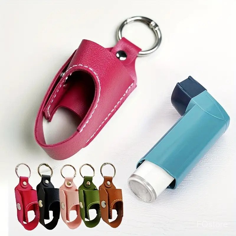 New 2-piece package, men's and women's leather asthma inhaler storage ...