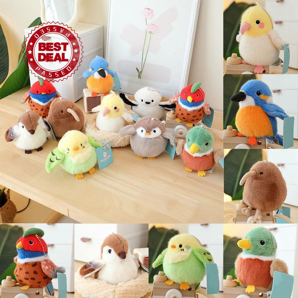 Soft Mini Lifelike Birds With Nest Plush Toys Real Life Soft Yellow ...