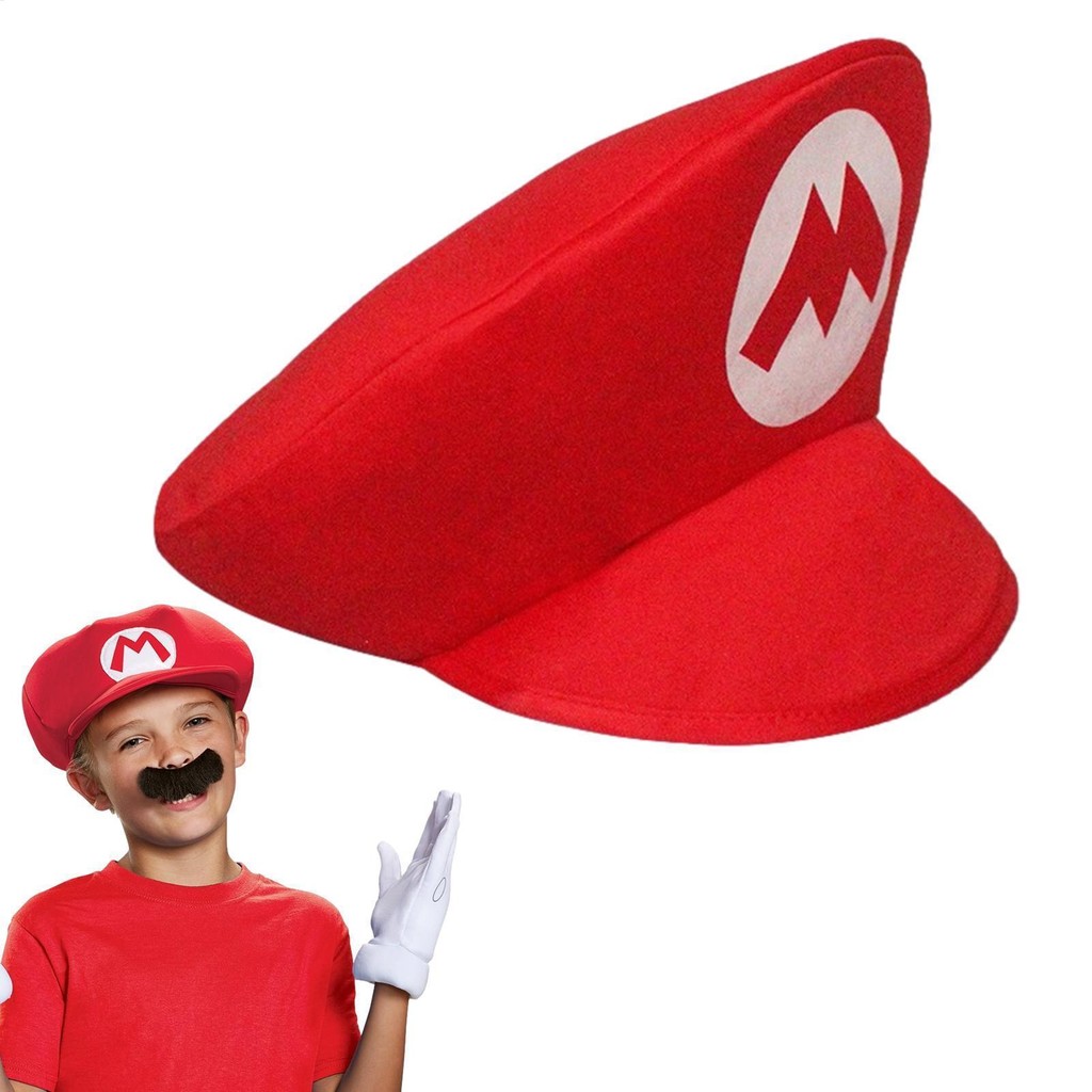 Halloween Super Mario Hat Mario Cosplay Role Play Performance Funny ...