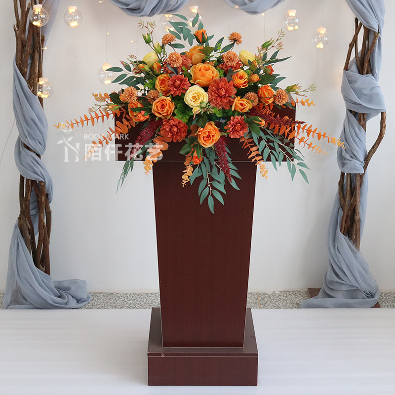 Hanging Lecture Table Artificial Flower Chairman Table Speaking Table ...