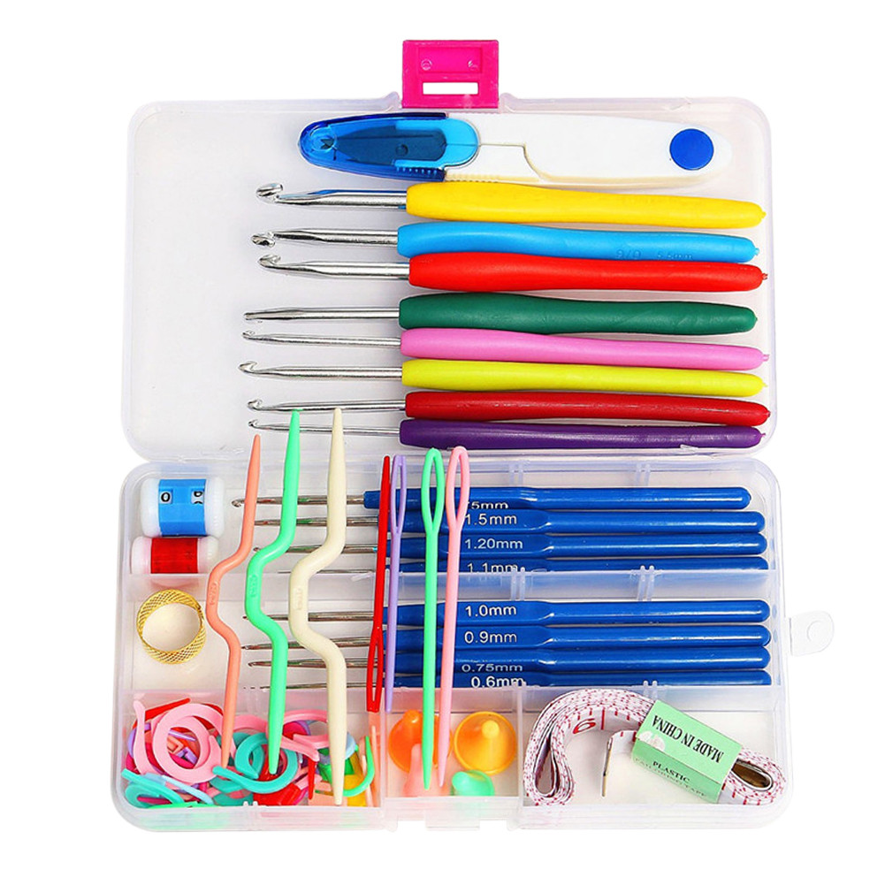16 Size Crochet Hook Set Crochet Hook Ergonomic Knitting Needle Crochet ...