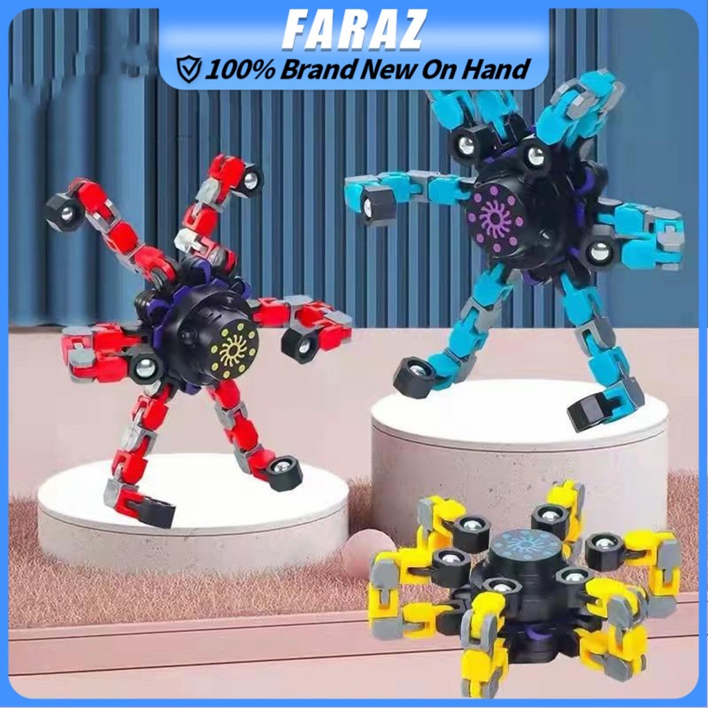 Fidget Spinner Metal Fidget Spinners Toys DIY Transformable Chain Anti ...