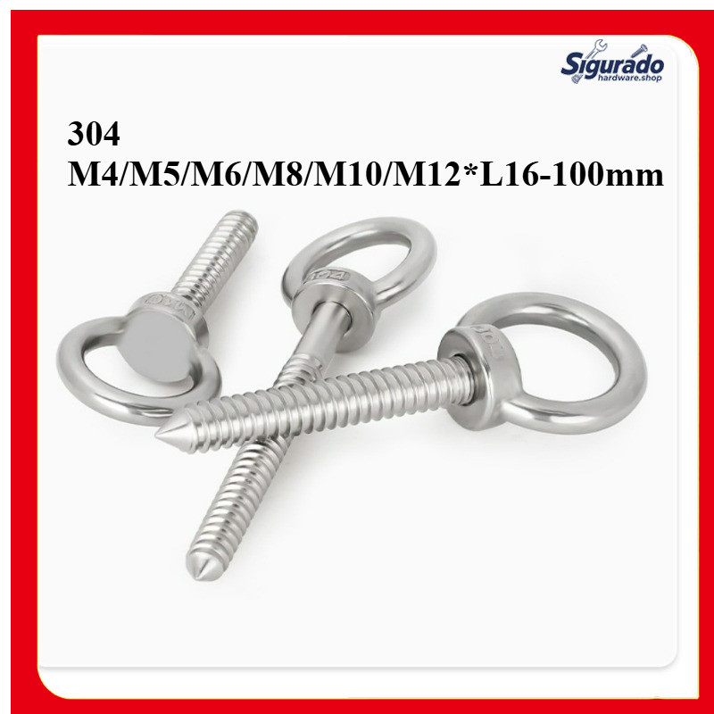 【SIGURADOHARDWARE】304 Stainless Steel Ring Screw with Ring Self-Tapping ...